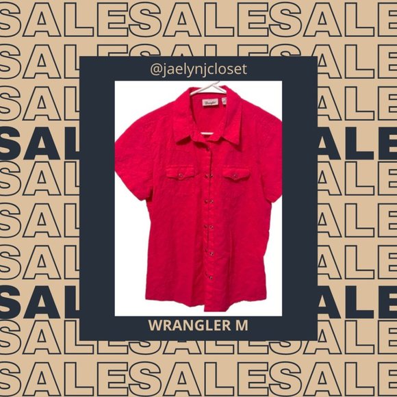 Wrangler | Tops | Wrangler Hot Pink Pearl Snap Western Top | Poshmark